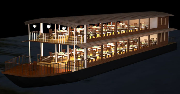 Houseboat Dinner Cruise Floating Restaurant Floating Villa Speed Boat ...